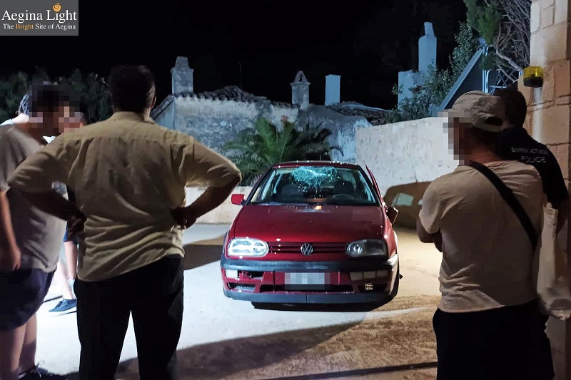 Τροχαίο ανάμεσα σε ΙΧ και μοτοσυκλέτα ψηλά στην οδό Αφαίας - AeginaLight